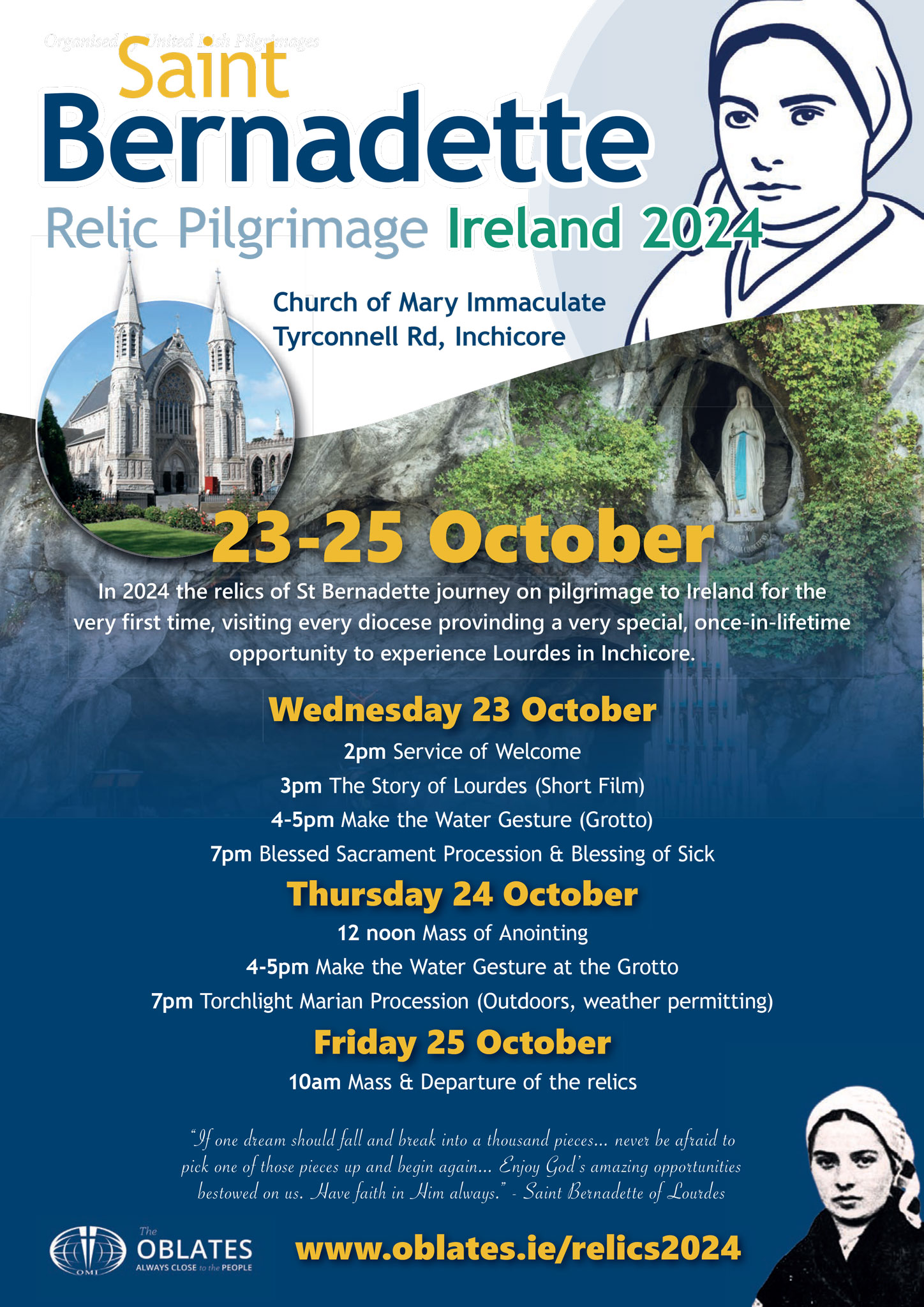 St. Bernadette’s Relics come to Inchicore – Lucan South Parish